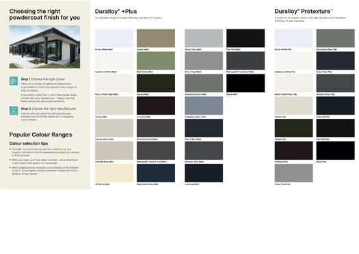 Colour Options | Powdercoat Finishes & Swatches | First Windows & Doors